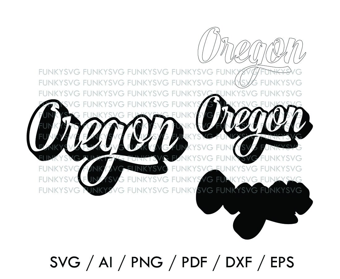 Oregon SVG Eps Png Illustrated svg Home States Svg USA SVG | Etsy