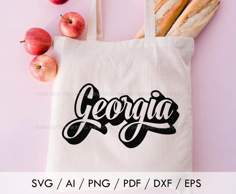 Georgia SVG Eps Png Illustrated Svg Home States Svg USA | Etsy