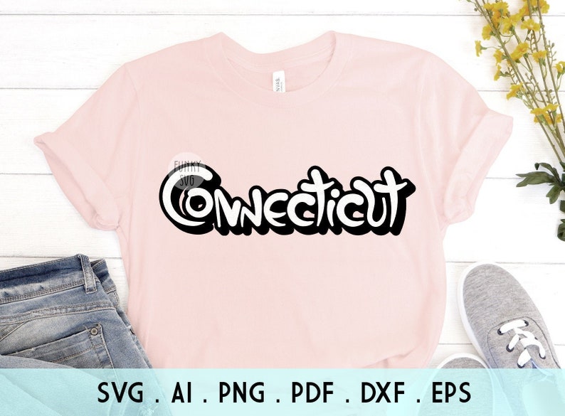 Connecticut SVG Eps Png Illustrated Svg Home States Svg USA - Etsy