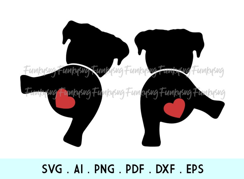 Boxer Dog SVG EPS PNG Illustrated Svg Dog Butt Svg Pet Svg - Etsy