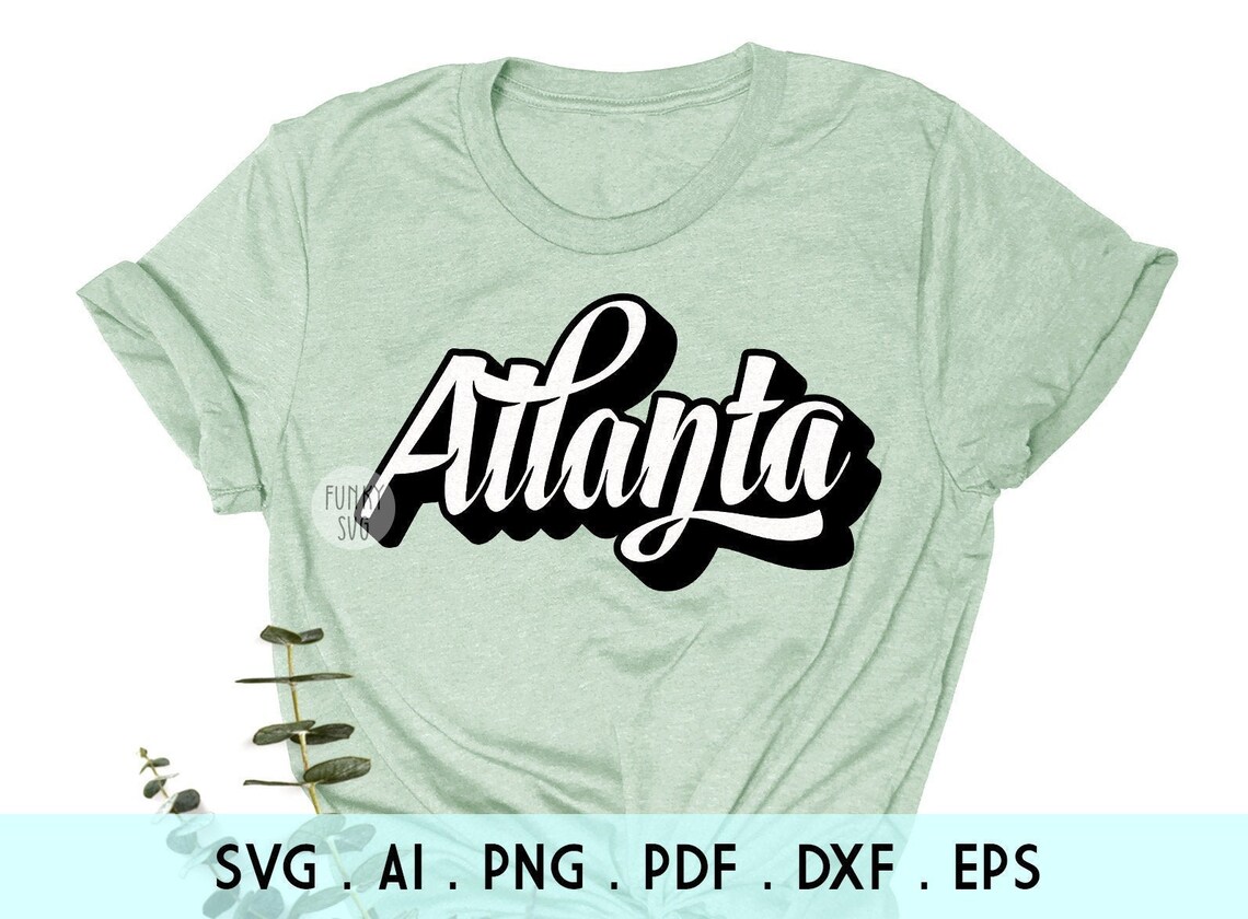 Atlanta SVG Eps Png Illustrated Svg Home States Svg USA - Etsy