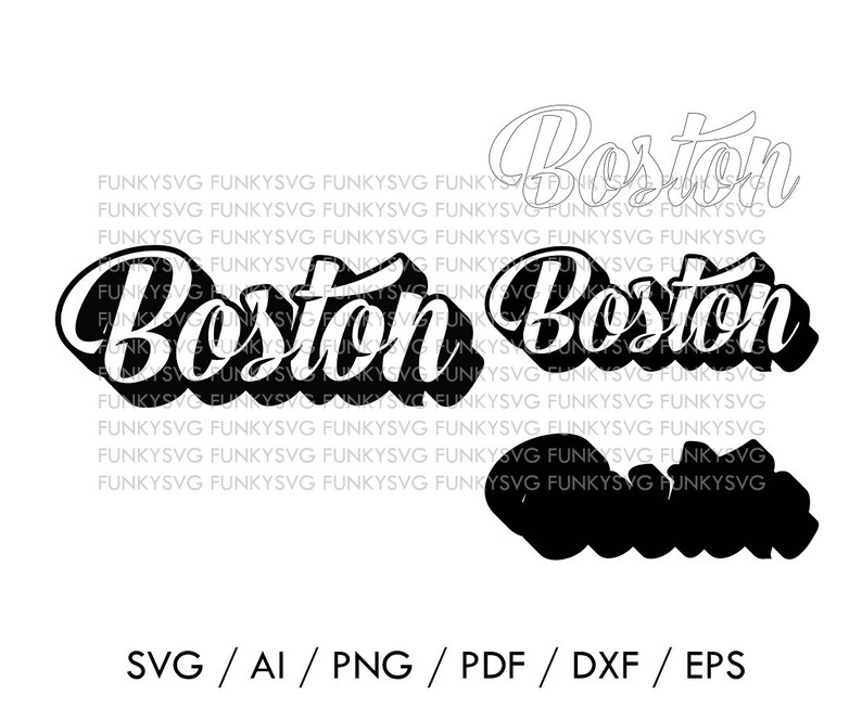 Boston SVG Eps Png Illustrated Svg Home States Svg USA SVG - Etsy