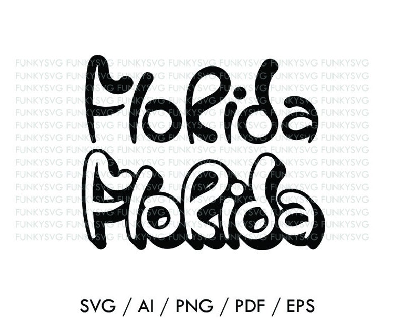 Florida SVG Eps Png Illustrated Svg Home States Svg USA | Etsy
