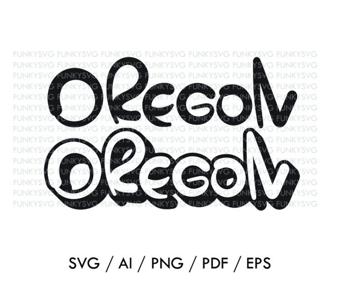 Oregon SVG Eps Png Illustrated Svg Home States Svg USA Svg - Etsy