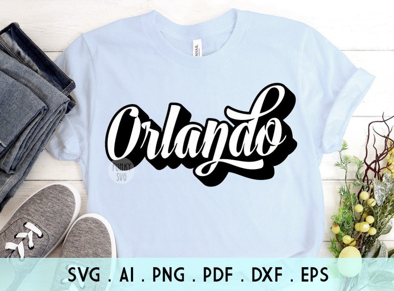 Orlando SVG Eps Png Illustrated svg Home States Svg USA | Etsy