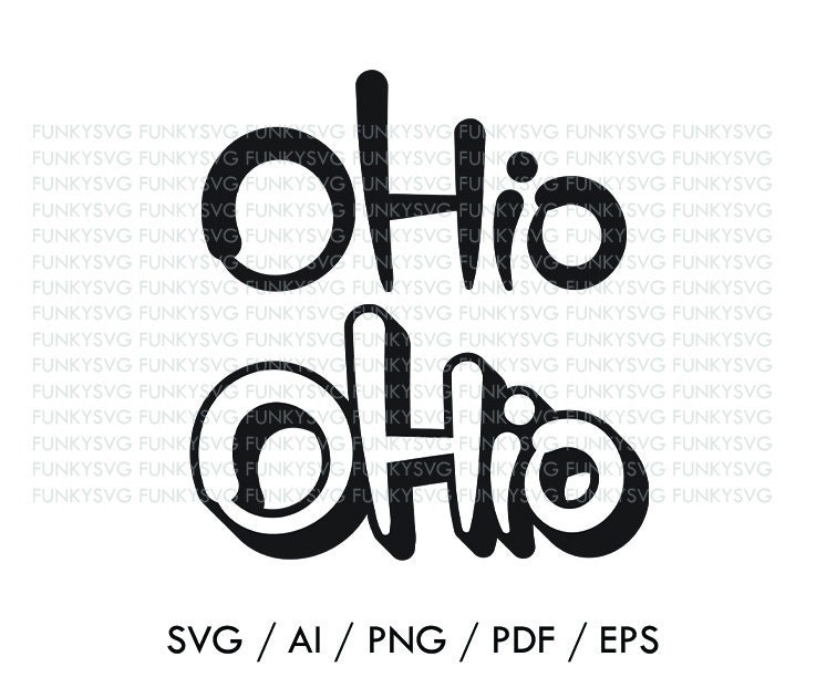 Ohio SVG Eps Png Illustrated Svg Home States Svg USA Svg - Etsy