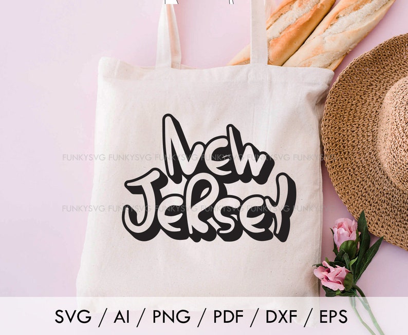 New Jersey SVG Eps Png Illustrated Svg Home States Svg USA - Etsy