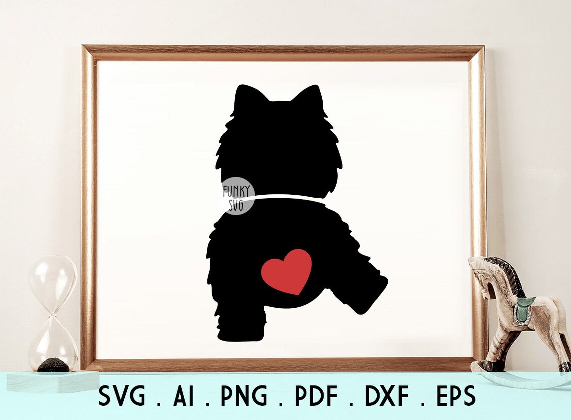 Pomeranian SVG EPS PNG Illustrated Svg Dog Butt Svg Pet - Etsy