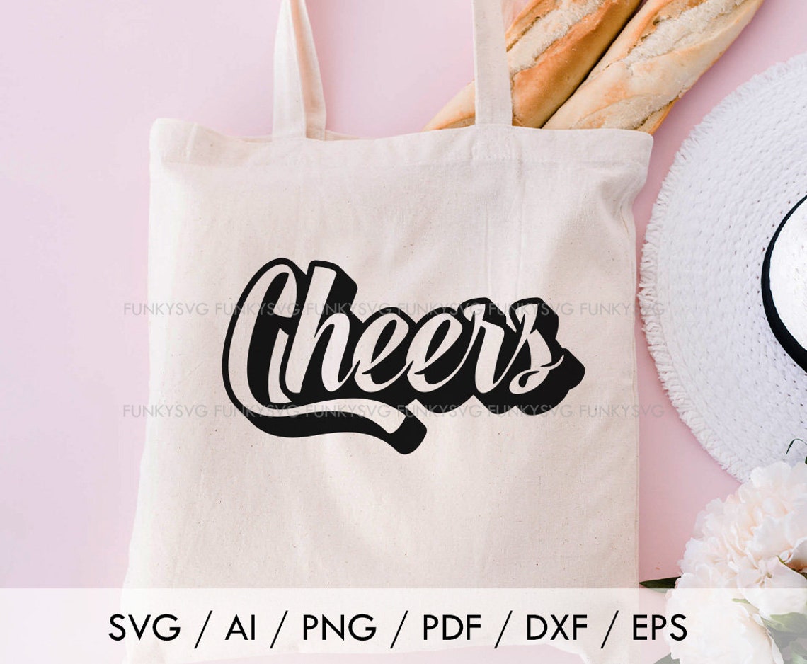 Cheers SVG Eps Png Illustrated Svg Merry Christmas Svg - Etsy