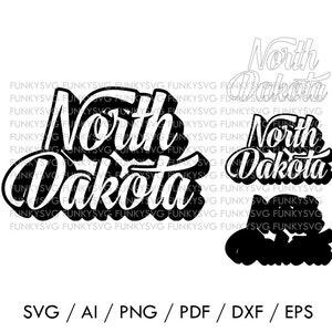 North Dakota SVG Eps Png, Illustrated Svg, Home States Svg, USA SVG ...