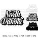 North Dakota SVG Eps Png, Illustrated Svg, Home States Svg, USA SVG ...