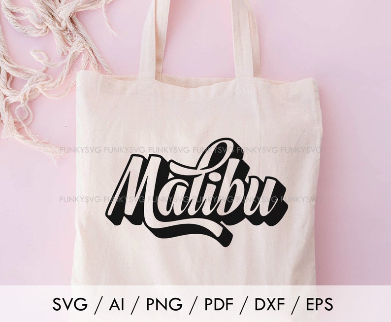 Malibu SVG Eps Png Illustrated Svg Home States Svg USA Svg - Etsy