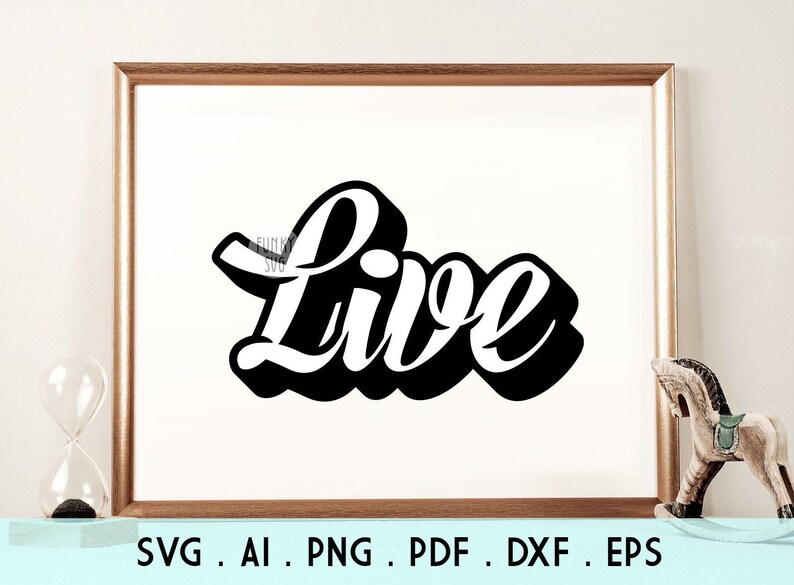 Live SVG Eps Png Illustrated Svg Home Sweet Home Svg - Etsy