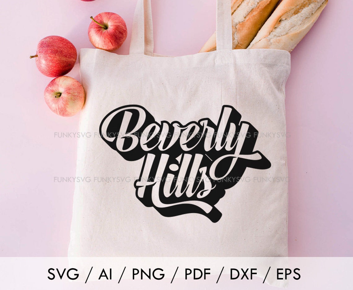 Beverly Hills SVG Eps Png Illustrated Svg Home States Svg | Etsy