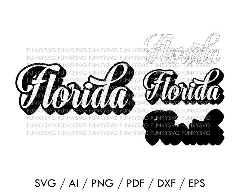Florida SVG Eps Png Illustrated Svg Home States Svg USA - Etsy