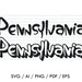 Pennsylvania SVG Eps Png, Illustrated Svg, Home States Svg, USA Svg ...