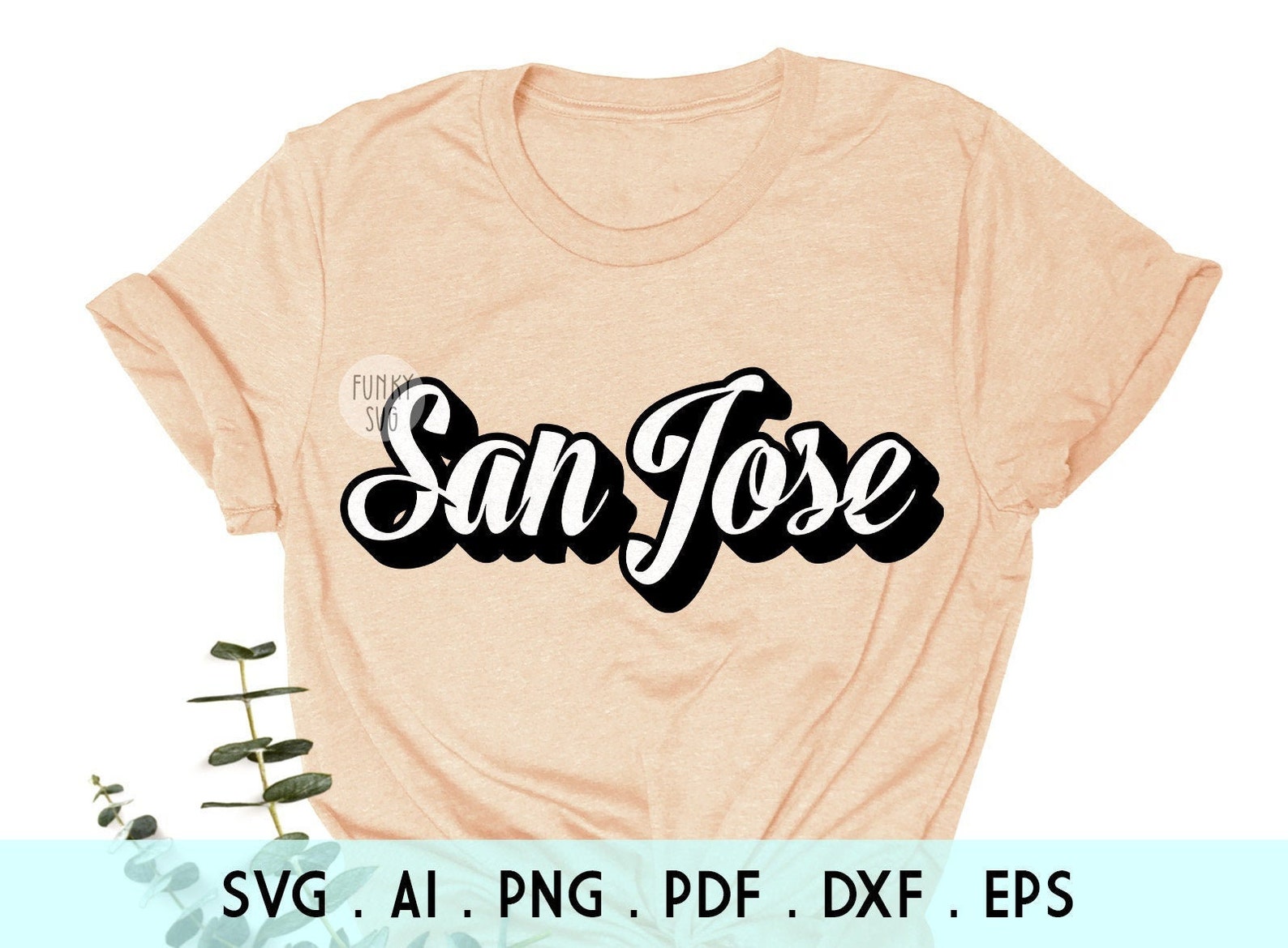 San Jose SVG Eps Png Illustrated Svg Home States Svg USA - Etsy
