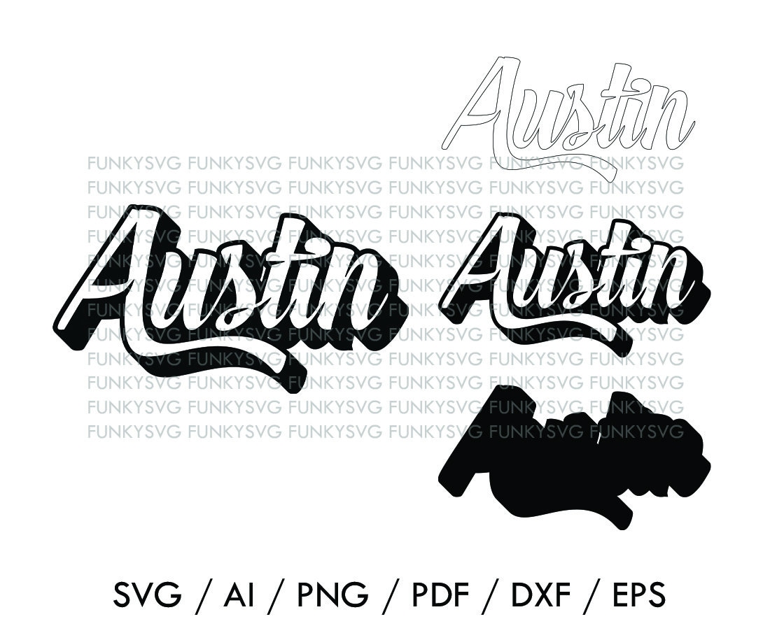 Austin SVG Eps Png Illustrated Svg Home States Svg USA SVG - Etsy