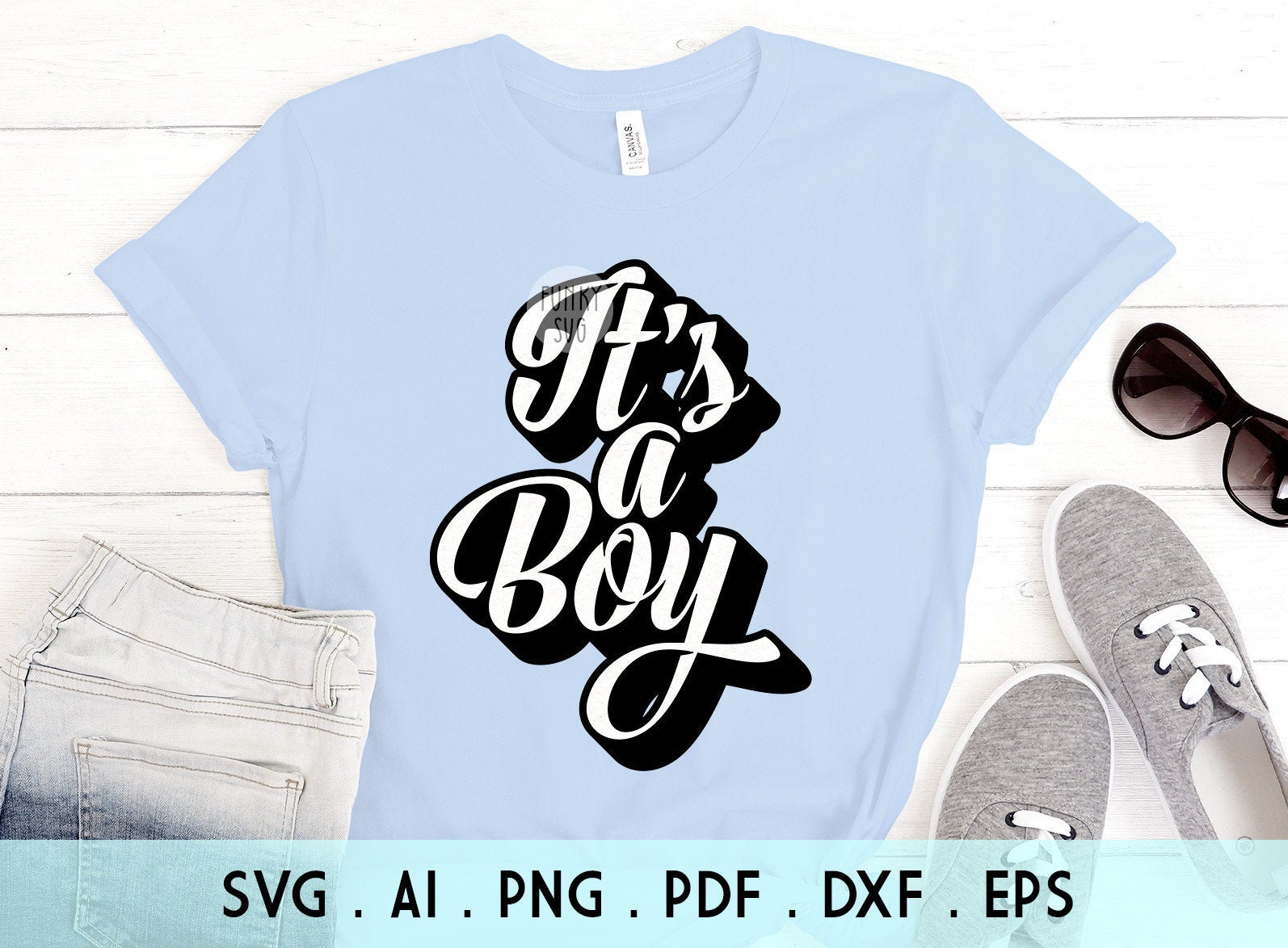 It's a Boy SVG Eps Png Illustrated svg Gender Reveal | Etsy