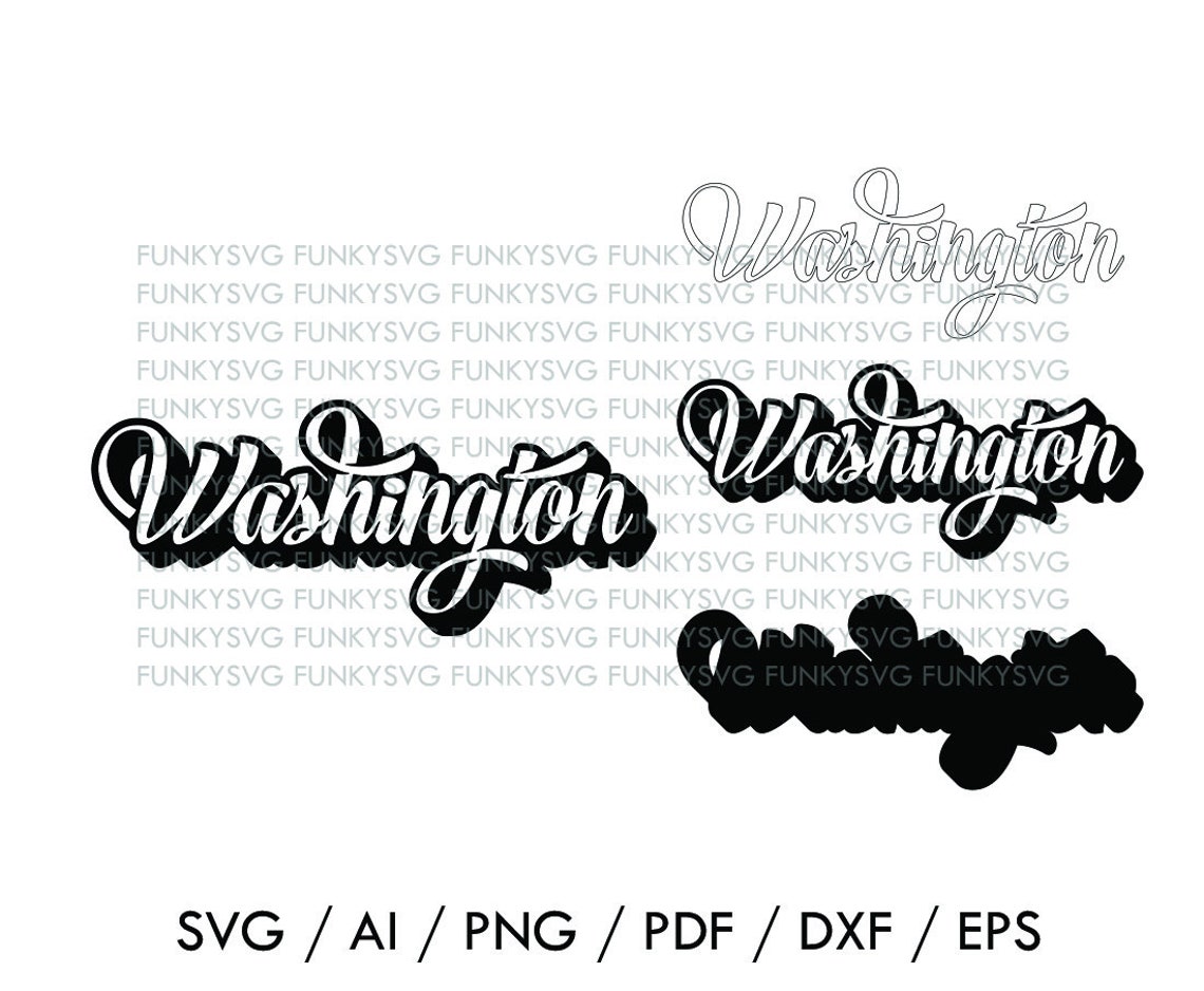 Washington SVG Eps Png Illustrated Svg Home States Svg USA - Etsy Canada