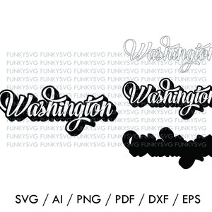 Washington SVG Eps Png Illustrated Svg Home States Svg USA - Etsy Canada