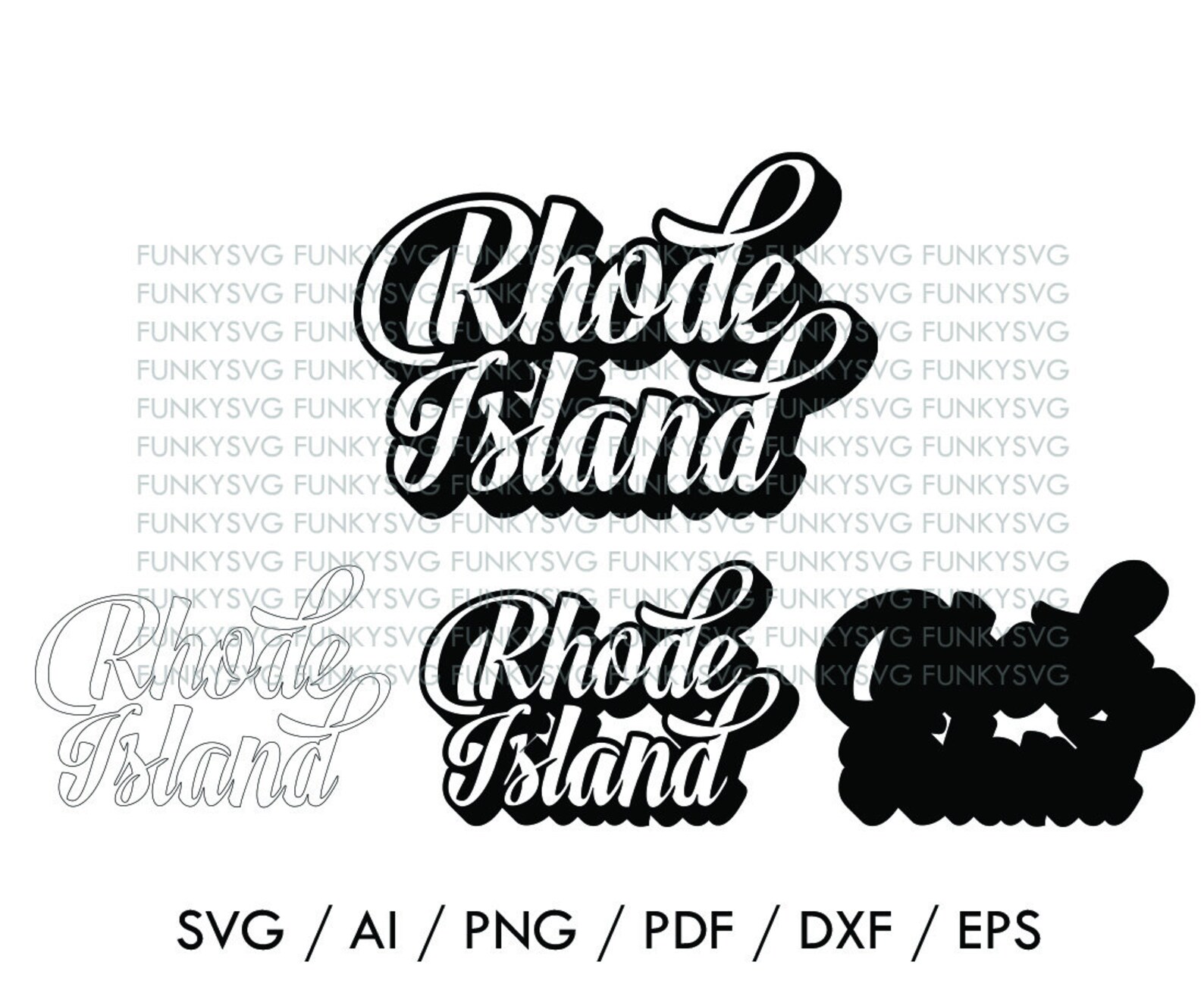 Rhode Island SVG Eps Png Illustrated Svg Home States Svg - Etsy Canada