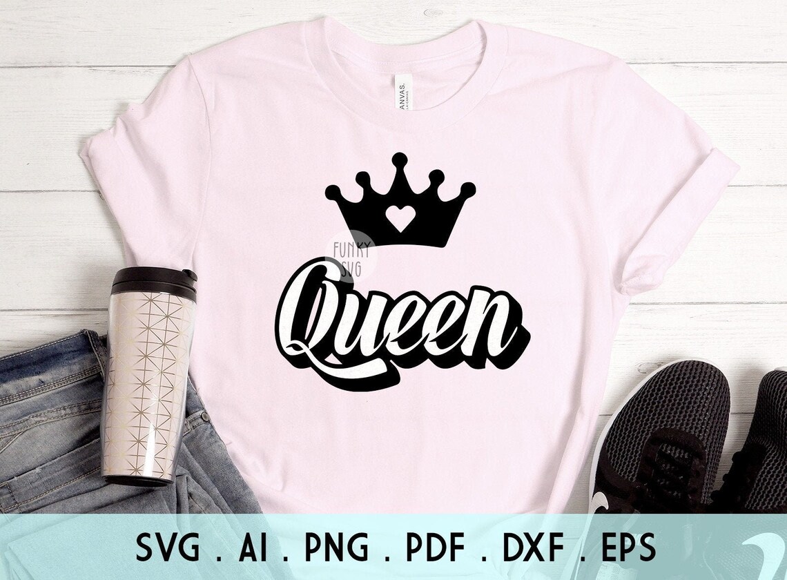 Queen Crown SVG Eps Png Illustrated Svg Queen Svg Baby Girl - Etsy
