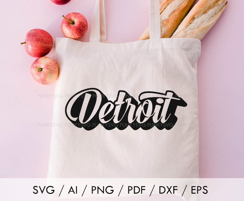Detroit SVG Eps Png Illustrated Svg Home States Svg USA - Etsy