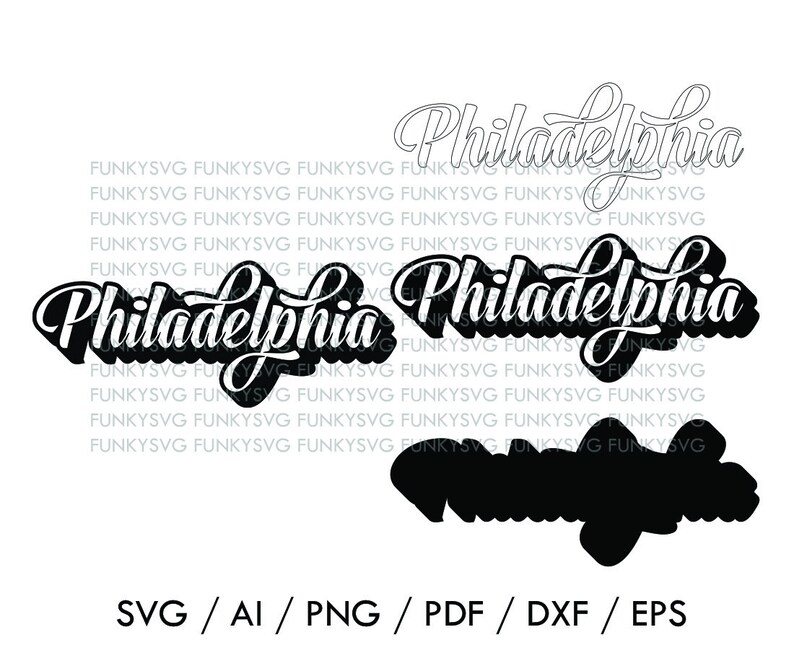 Philadelphia SVG Eps Png Illustrated svg Home States Svg | Etsy