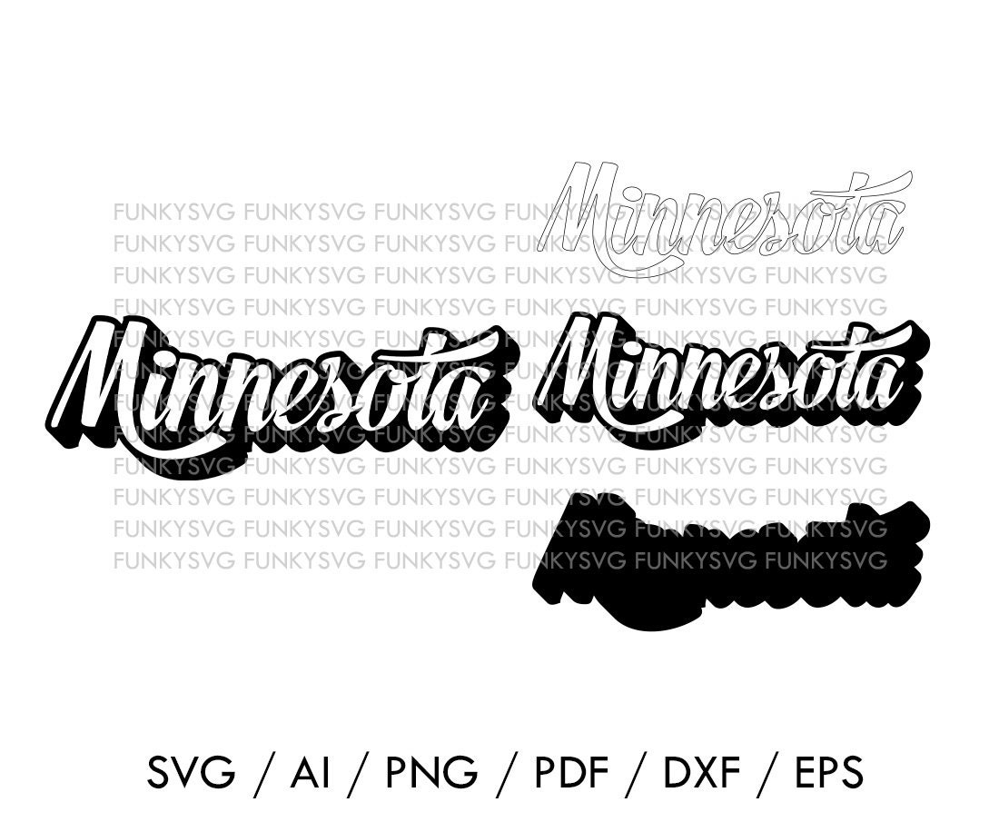 Minnesota SVG Eps Png Illustrated Svg Home States Svg USA - Etsy