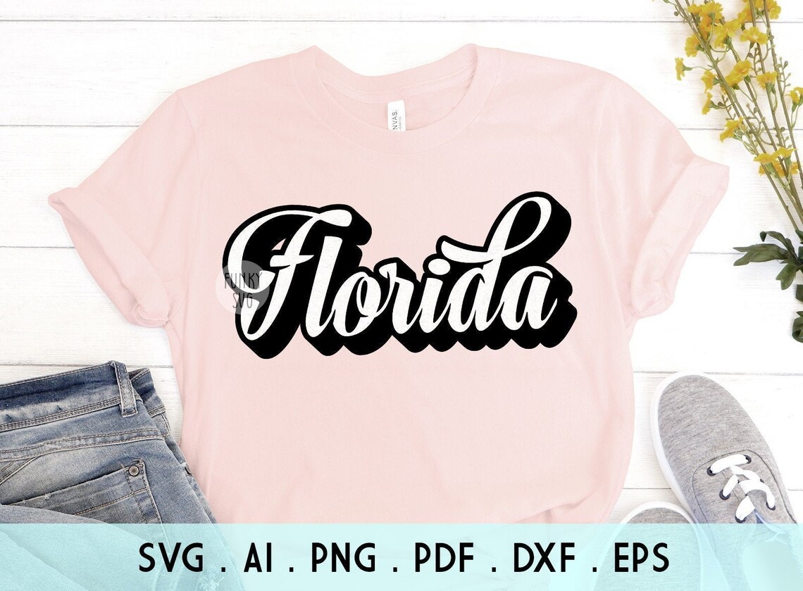 Florida SVG Eps Png Illustrated Svg Home States Svg USA - Etsy