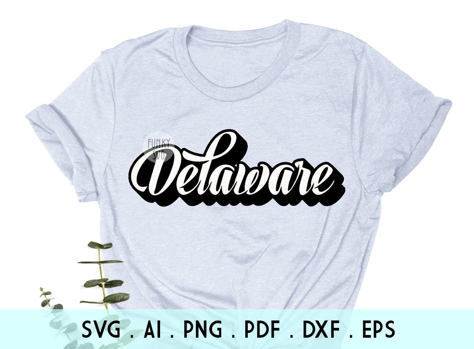 Delaware SVG Eps Png Illustrated Svg Home States Svg USA - Etsy