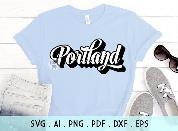 Portland SVG Eps Png Illustrated svg Home States Svg USA | Etsy