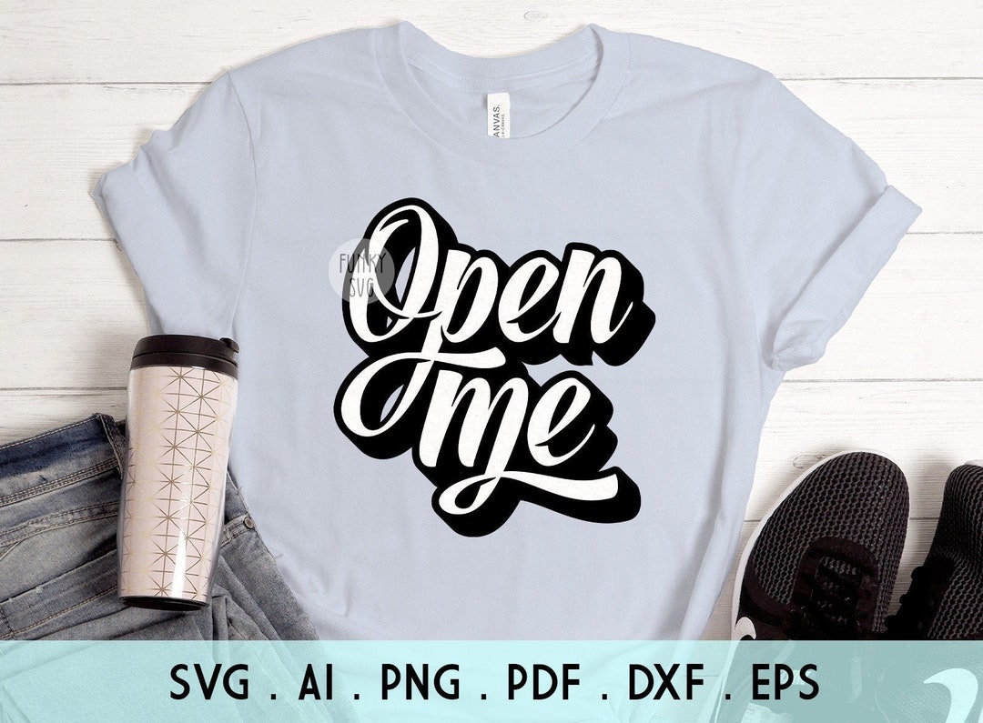 Open Me SVG Eps Png, Illustrated Svg, Merry Christmas Svg, Santa Svg ...