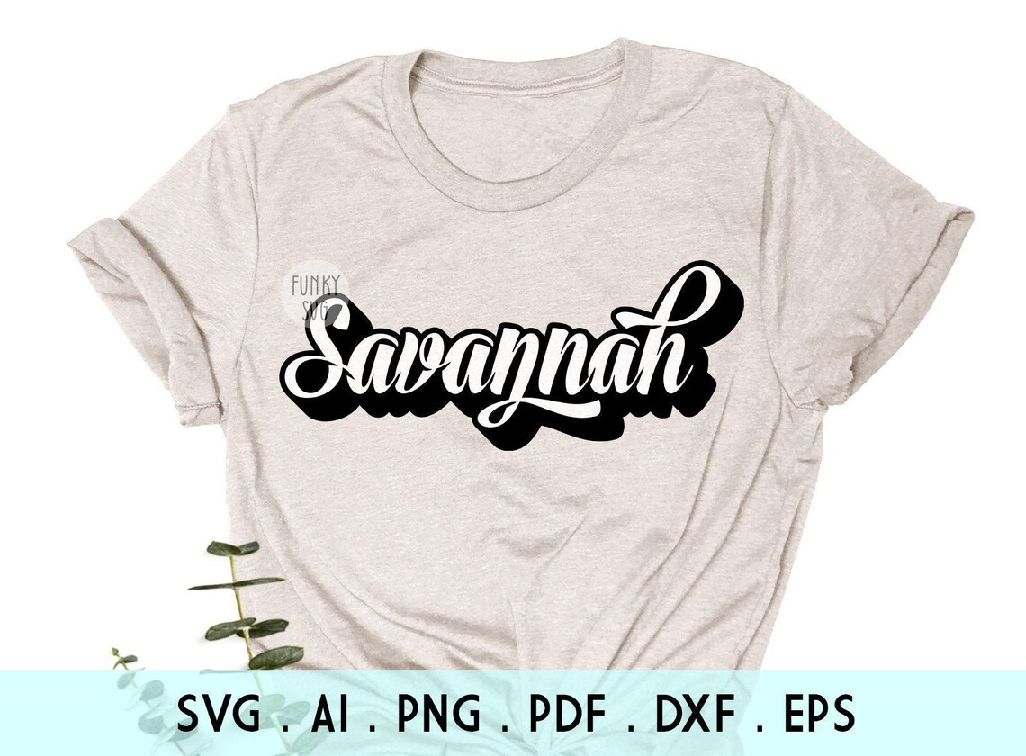 Savannah SVG Eps Png Illustrated svg Home States Svg USA | Etsy