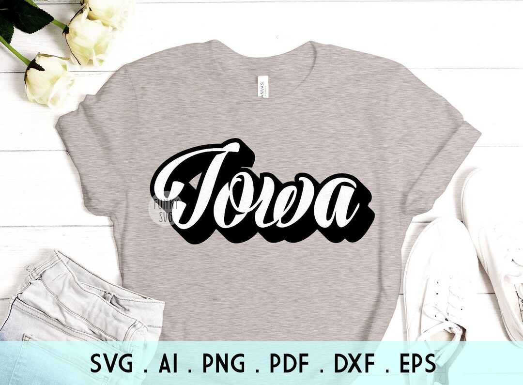 Iowa SVG Eps Png, Illustrated Svg, Home States Svg, USA Svg, Patriotic ...