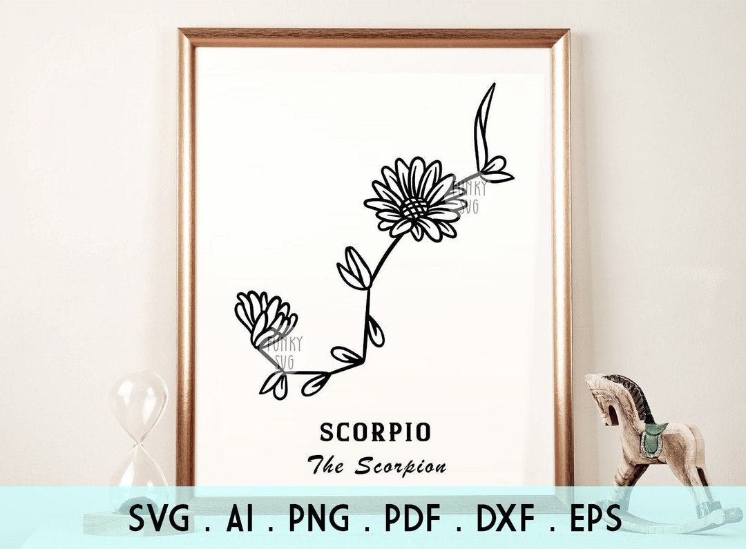 Scorpio - Hand Illustrated SVG Eps Png, Constellation Svg, Zodiac Svg ...