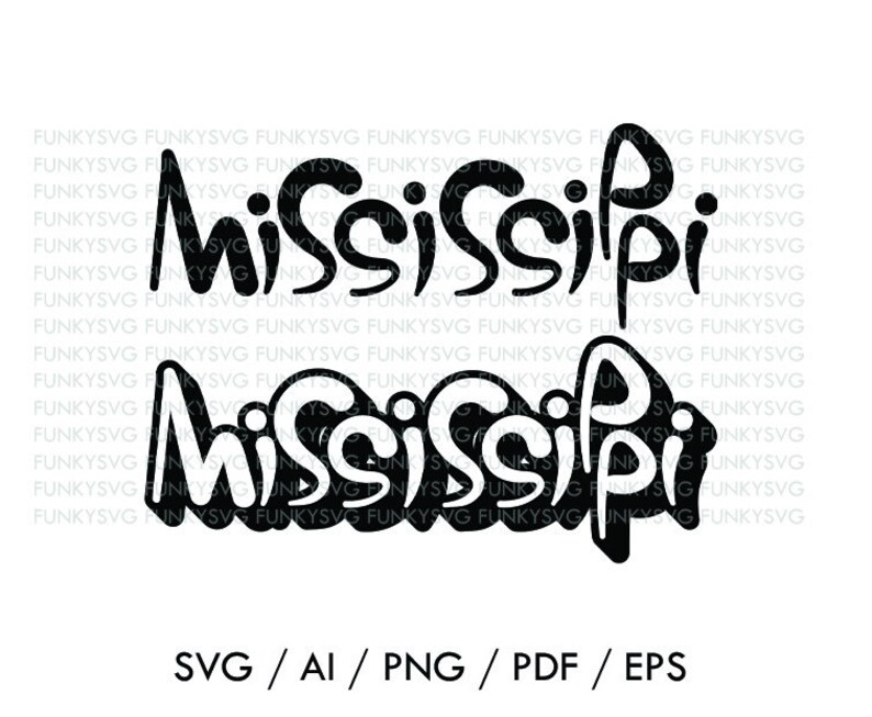 Mississippi SVG Eps Png Illustrated svg Home States Svg USA | Etsy