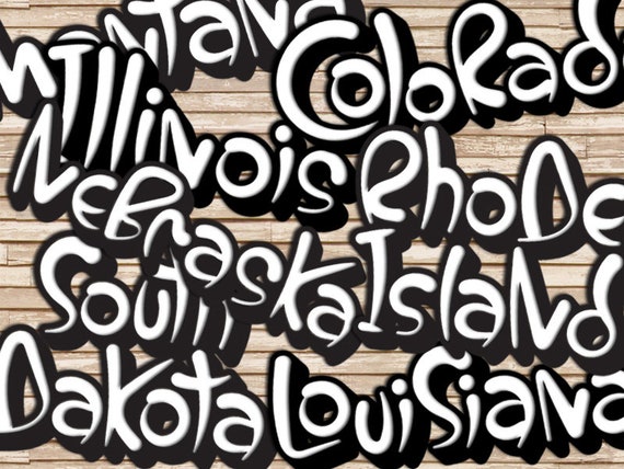 Custom Funky Words / Names style 2 Svg Png Pdf Eps Ai - Etsy