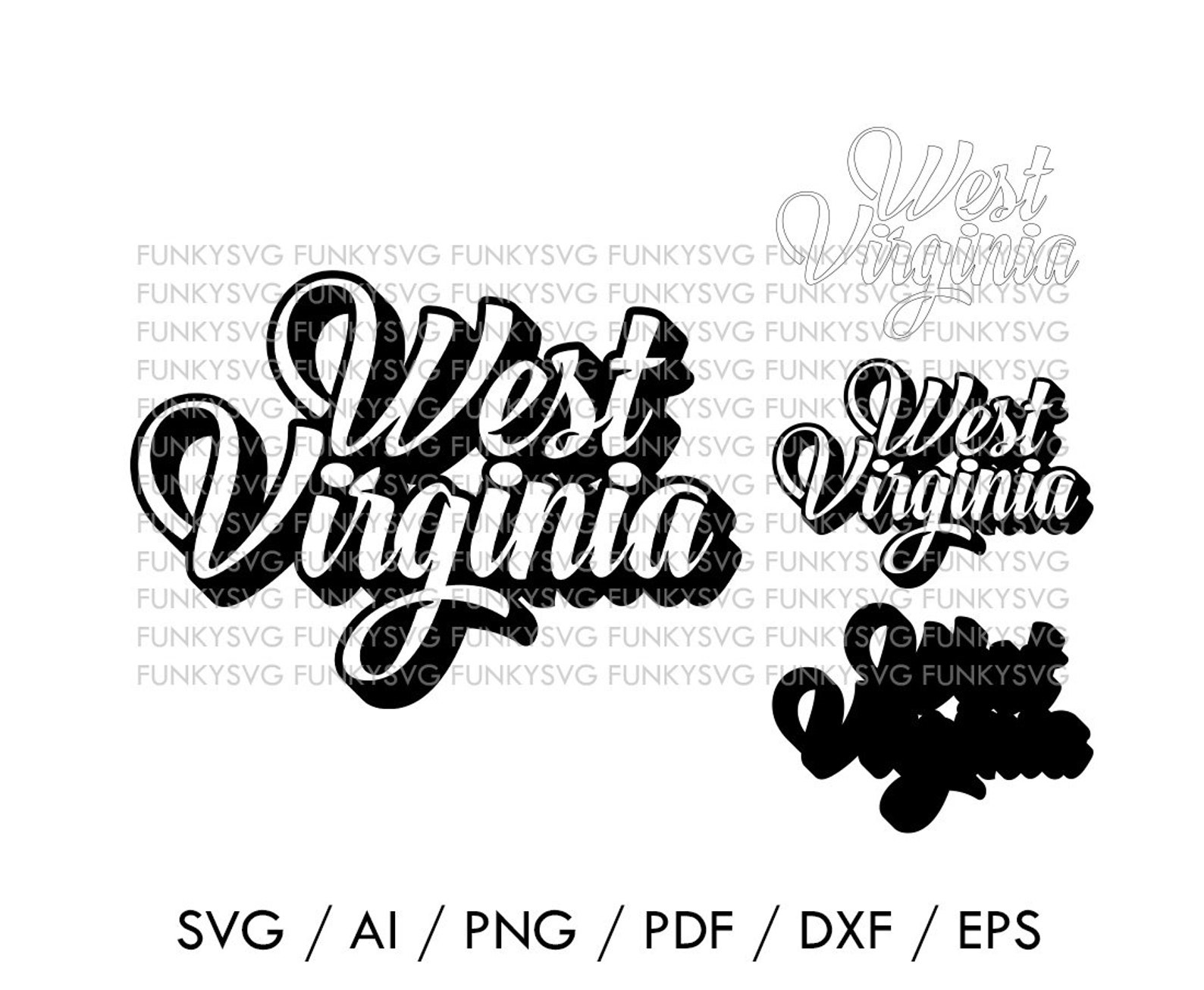 West Virginia SVG Eps Png Illustrated Svg Home States Svg - Etsy