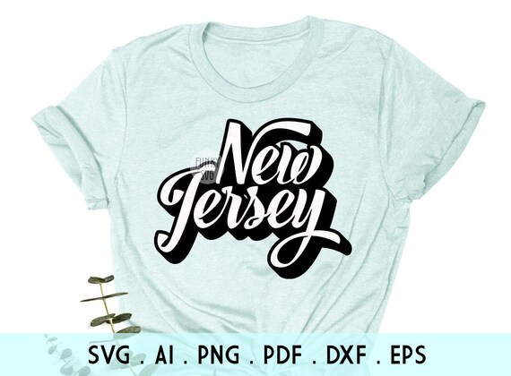 New Jersey SVG Eps Png Illustrated Svg Home States Svg USA - Etsy