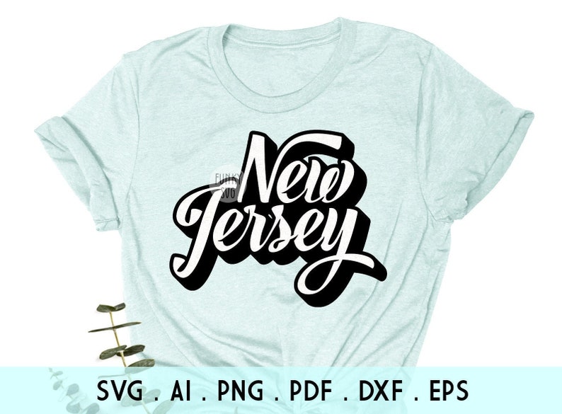 New Jersey SVG Eps Png Illustrated Svg Home States Svg USA - Etsy