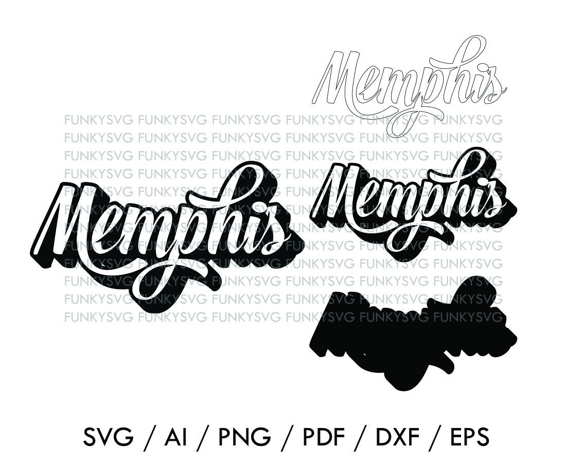 Memphis SVG Eps Png Illustrated Svg Home States Svg USA - Etsy