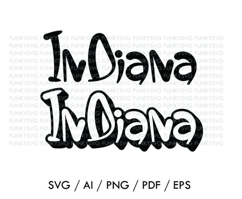 Indiana SVG Eps Png Illustrated Svg Home States Svg USA - Etsy