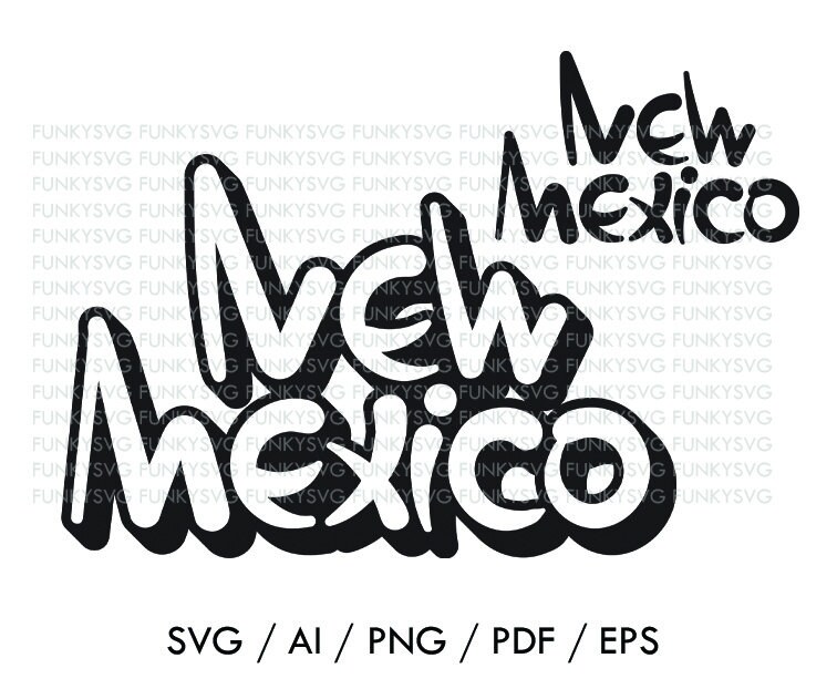 New Mexico SVG Eps Png Illustrated svg Home States Svg USA | Etsy
