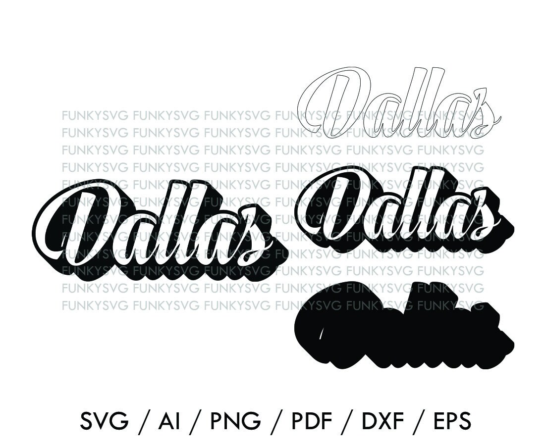Dallas SVG Eps Png Illustrated svg Home States Svg USA SVG | Etsy