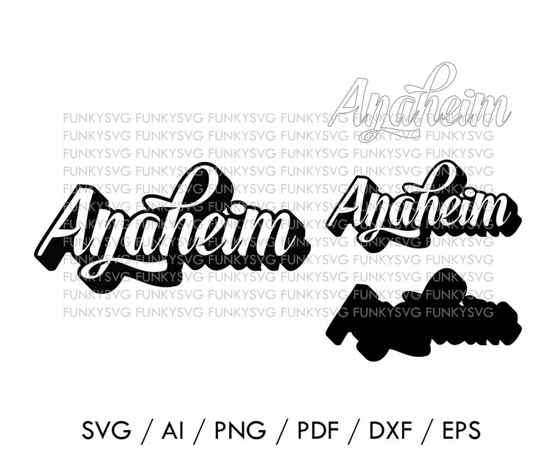 Anaheim SVG Eps Png Illustrated Svg Home States Svg USA - Etsy