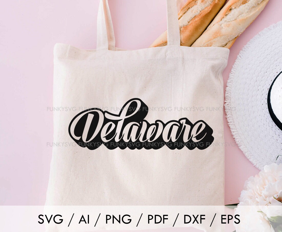 Delaware SVG Eps Png Illustrated Svg Home States Svg USA - Etsy