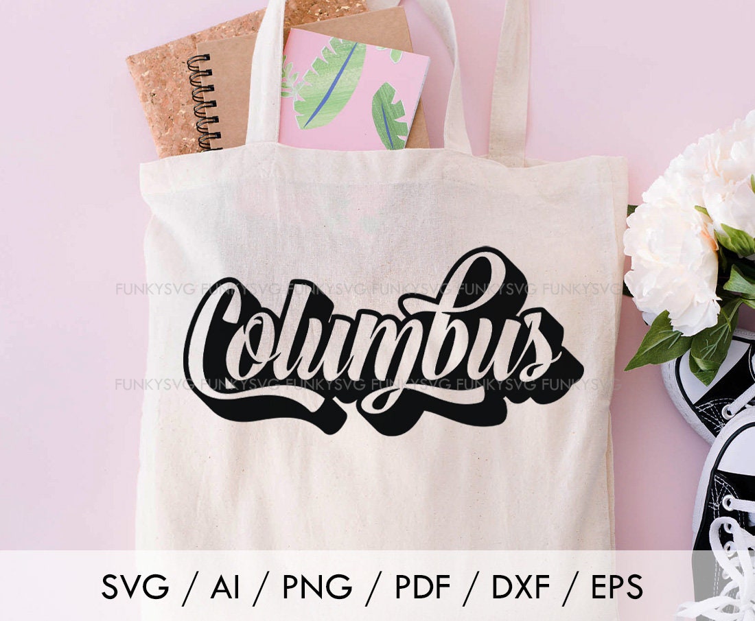 Columbus SVG Eps Png Illustriertes Svg Home States Svg USA - Etsy Schweiz