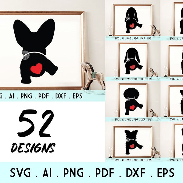 Dog Butt Svg - Etsy
